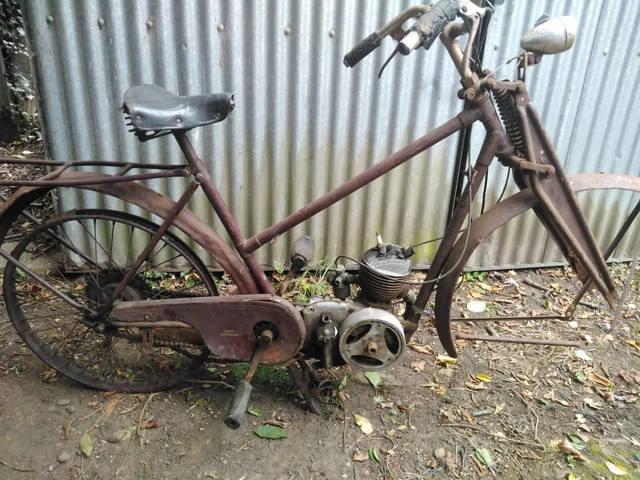 VINTAGE NEW HUDSON AUTOCYCLE Mk2 WITH VILLIERS 2F ENGINE RESTORATION ...