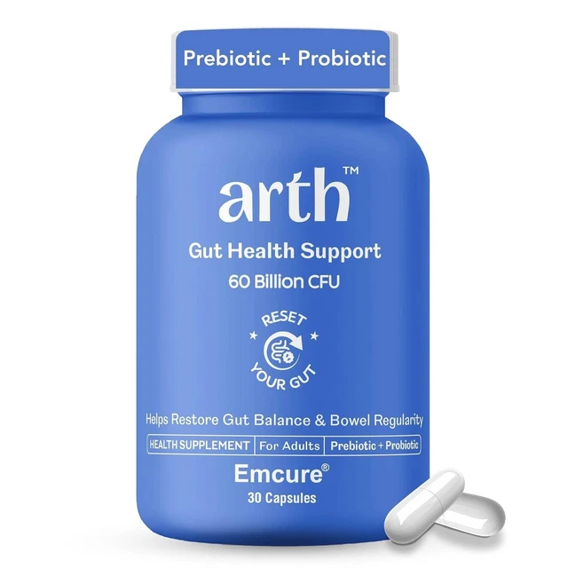 ARTH GUT HEALTH Supplement Immunity & Gas Men & Women 30 Veg Capsules £ ...