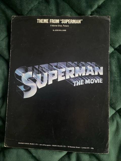 ORIGINAL VINTAGE SHEET Music Theme From Superman The Movie 1978 John ...