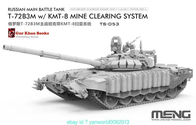 MENG TS-053 1/35 RUSSIAN MAIN BATTLE TANK T-72B3M w/KMT-8 MINE CLEARING ...