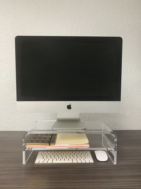 2-TIER ACRYLIC MONITOR Stand Computer Monitor Stand Riser for Home ...