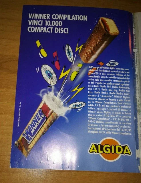 PUBLICITÉ PUBLICITÉ ALGIDA ICE-CREAM WINNER 1992 EUR 1,00 - PicClick FR