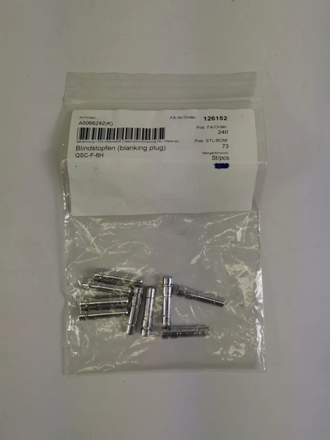 BLINDSTOPFEN FESTO QSC-F-6H NEU 9er Packung EUR 15,00 - PicClick DE