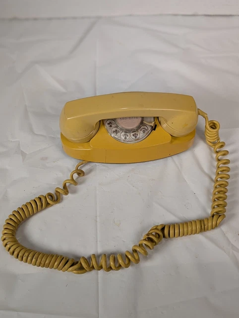 VINTAGE PRINCESS TELEPHONE Yellow Bell System Rotary Dial £45.62 ...