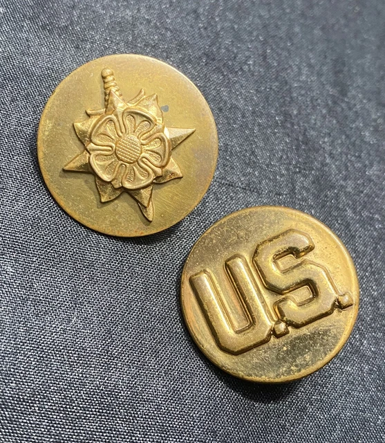 VINTAGE ARMY ENLISTED Military Intelligence with US Insignia Brass ...