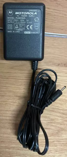 GENUINE MOTOROLA 7V 300mA AC Adapter Power Supply Charger PSU UK Plug ...
