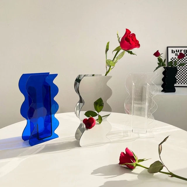 MODERN TABLE WAVE Shaped Plant Holder Display Stand Flowers Vase ...