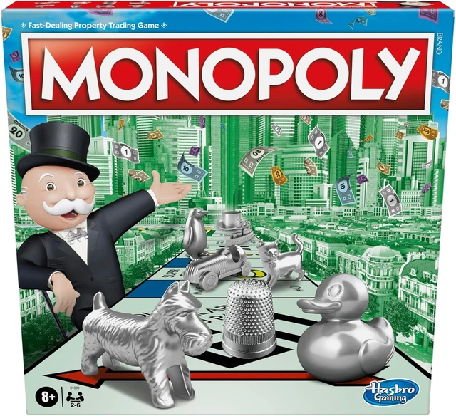HASBRO GAMING MONOPOLY, Strategy Board Game, Used very good, cards and ...