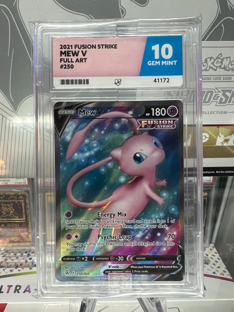 MEW V BEWERTET Pokémon Karte Fusion Strike 250/264 Full Art Ass 10 EUR ...