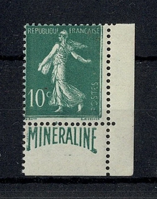 FRANCE STAMP 188 A " SEMEUSE 10c BANDE PUBLICITAIRE MINERALINE " NEUFxx ...