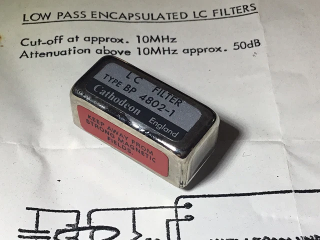 RF FILTER LOW PASS O To 10MHz HF Tested See Pictures Made By Cathodeon ...