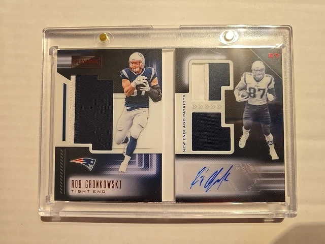 2018 PLAYBOOK ROB Gronkowski livret livre patch Auto Patriots Bucs # 06 ...