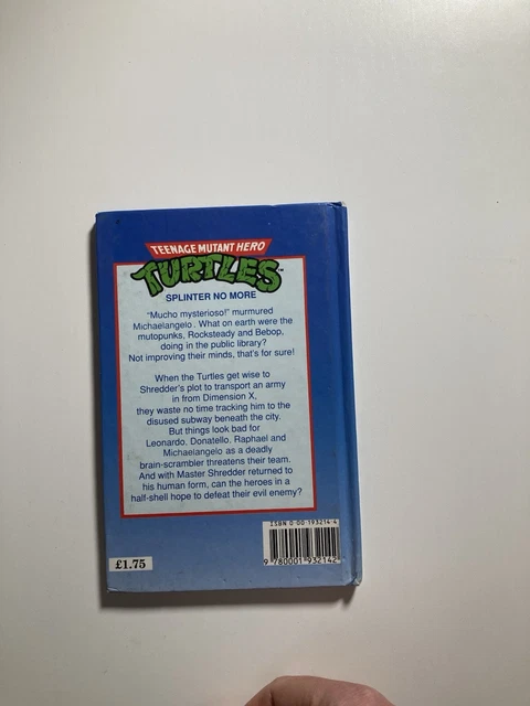 TEENAGE MUTANT HERO Turtles Splinter No More 1990 Carnival Hardback ...