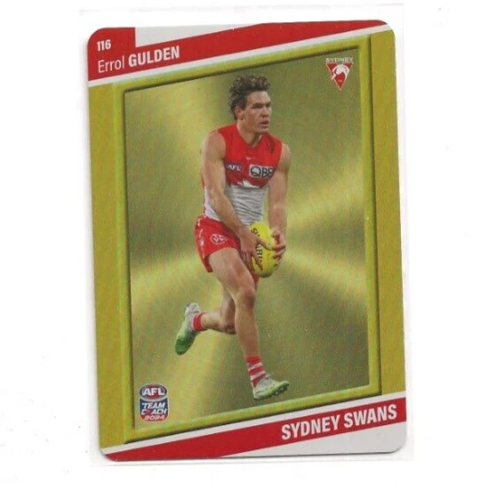 2024 TEAMCOACH GOLD Card Sydney Swans Errol Gulden # 116 Afl Code ...