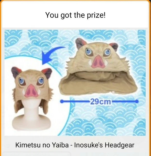 INOSUKE HEAD GEAR Demon Slayer Kimetsu No Yaiba Bandai Banpresto Promo ...