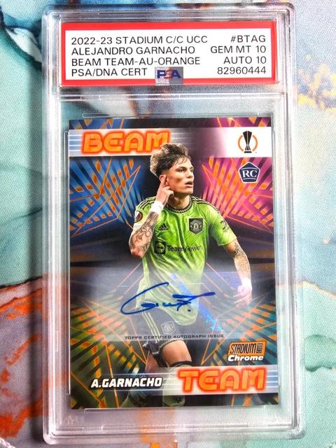 ALEJANDRO GARNACHO AUTO /25 RC Rookie PSA 10 Gem 2023 Topps Stadium ...