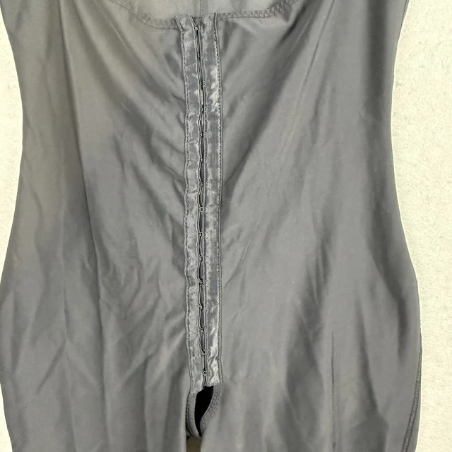 ISAVELA COMPRESSION GARMENT Mid Thigh Suit Open Bust Post Surgery Black ...