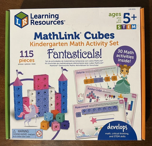 LEARNING RESOURCES MATHLINK Cubes Kindergarten Math Activity Set ...
