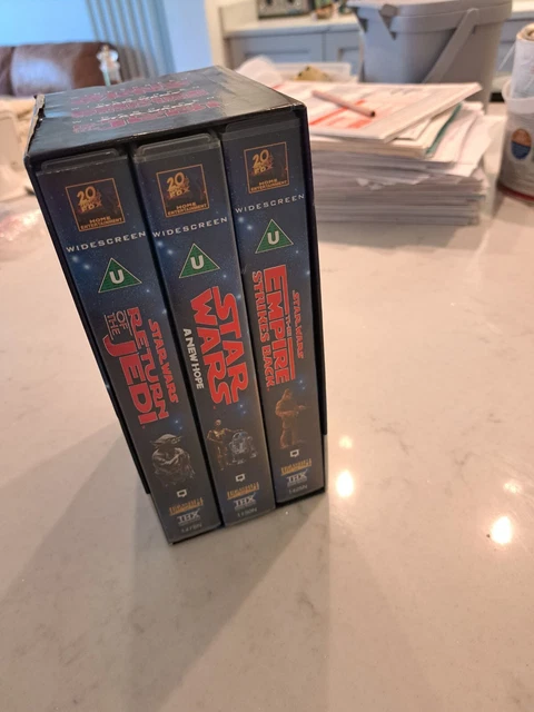 VINTAGE 1995 STAR WARS TRILOGY VHS VIDEO WIDESCREEN BOX SET RARE ...