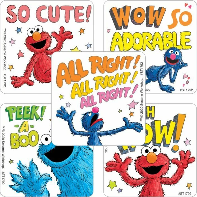 SESAME STREET STICKERS x 5 - Monsters Stickers Birthday Party Favours ...