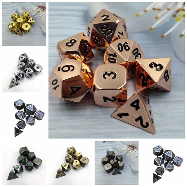 7PCS/SET POLYHEDRAL WIZARD Dice TRPG Tarot Game Party Toy COC DND Dice ...