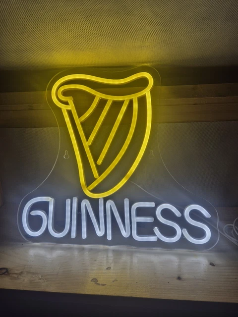 GUINNESS DUBLIN IRISH Stout Electric Neon Sign For Bars Mancaves New £ ...