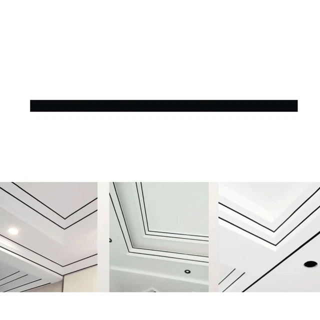REMOVING WALLPAPER BORDER Black Ceiling Trim Flat Ceiling Molding £5.39 ...