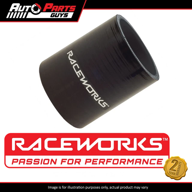 RACEWORKS SILICONE HOSE Straight Length 4.00IN (102MM) X 610MM BLACK ...