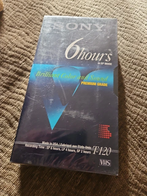SONY T120 6 hrs Premium Grade VHS Tape Sealed 1 Tape New £2.08 ...