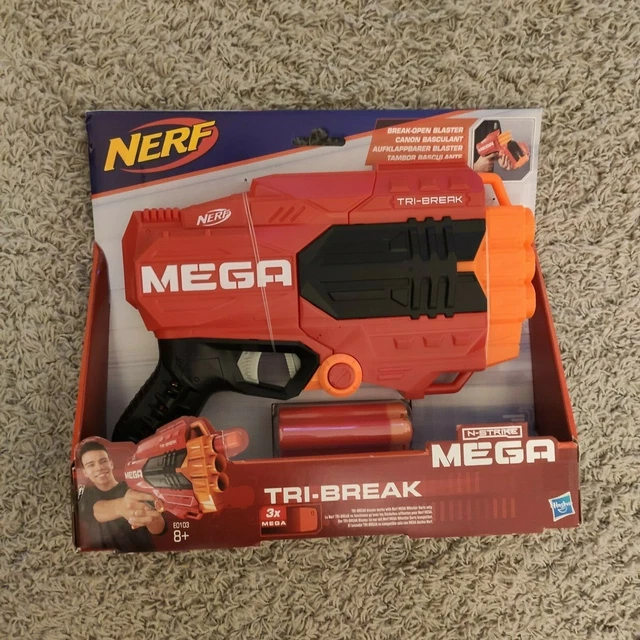 NERF N-STRIKE MEGA Blaster with Darts Tri-Break Blaster New and Original Packaging Hasbro £13.72 ...