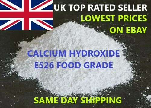 CALCIUM HYDROXIDE E526 99% PURE Food Grade Baking Soda Pickling 80g-5kg ...