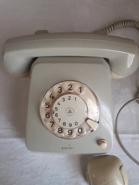 TELEFONO VINTAGE A disco SIEMENS AUSO SIP con tasto bianco EUR 30,00 ...