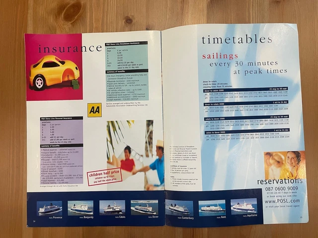 P&O STENA LINE, P&O European Ferries And Sealink SNAT Brochure and ...