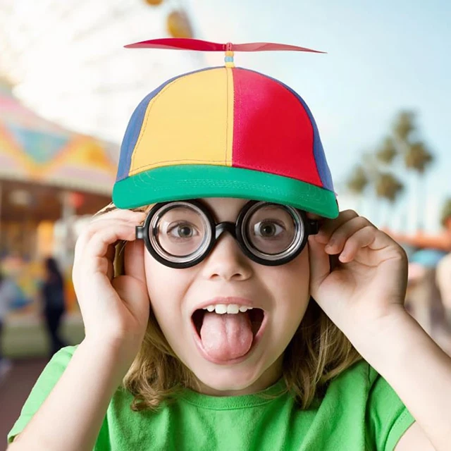 HELICOPTER CLOWN HAT with Spinning Propeller - Funny, Silly, Novelty ...