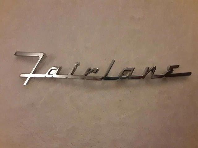 VINTAGE 1940'S-1950'S OEM Ford Fairlane 7" Script Logo Badge Emblem EUR ...
