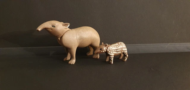 PLAYMOBIL TAPIR ET Petit Animaux Animal Sauvages Savane Foret EUR 20,00 ...