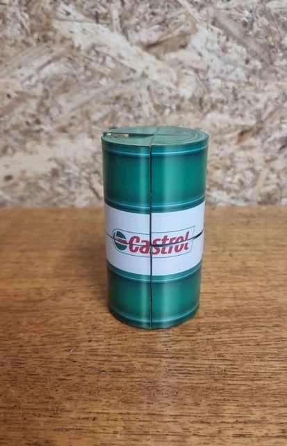 VINTAGE CASTROL EDGE Promotional Game Oil Barrel Tin Can £21.45 ...