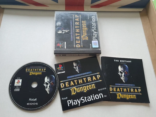 DEATHTRAP DUNGEON. PS1 Game. MINT Disk, Manual, Bestiary. (PlayStation ...