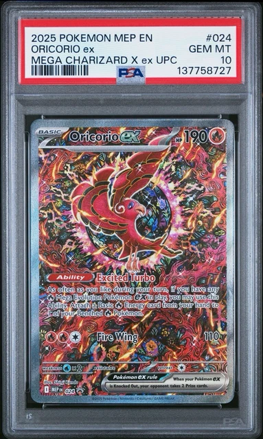 2025 POKÉMON MEGA Evolution Promo 024 Oricorio Ex Mega Charizard UPC ...