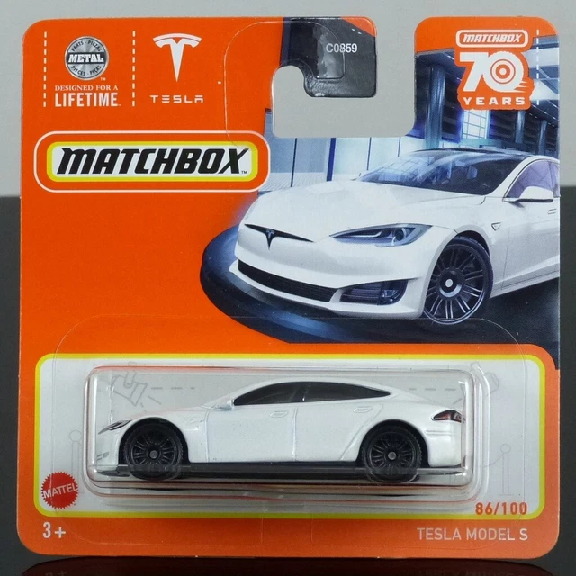 MATCHBOX 2023 86/100 Tesla Model S white CARDED SEALED £8.50 - PicClick UK