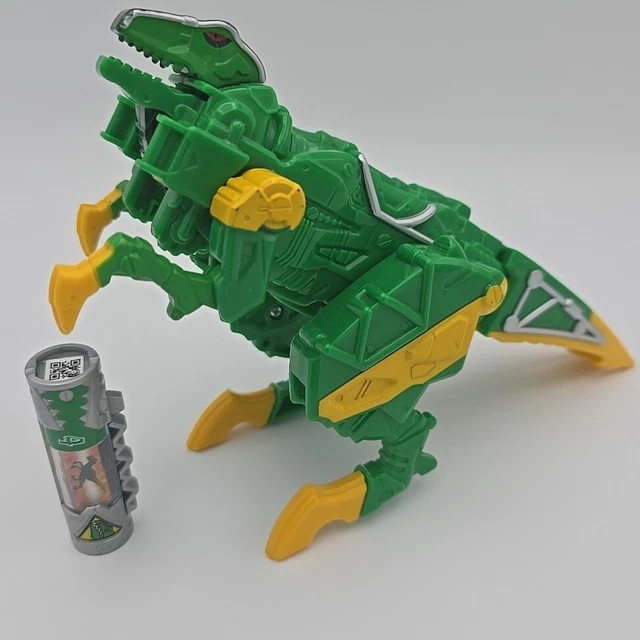 POWER RANGERS DINO Charge Velociraptor Raptor Zord +Num 4 Dino Charger ...