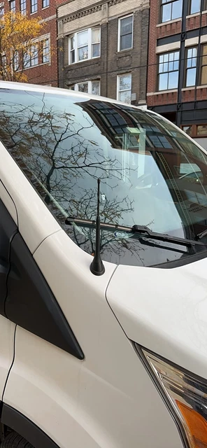 7& ANTENNA FUBA Mast Black Power Rod Radio AM/FM for Ford Transit 2015 ...