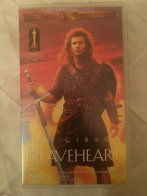 BRAVEHEART MEL GIBSON Vhs Movie Vintage 1995 $26.00 - PicClick AU
