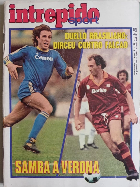 INTREPIDO SPORT 1983 N°4 Falcao(Caricatura)+Bruno Giordano+Poster Del ...