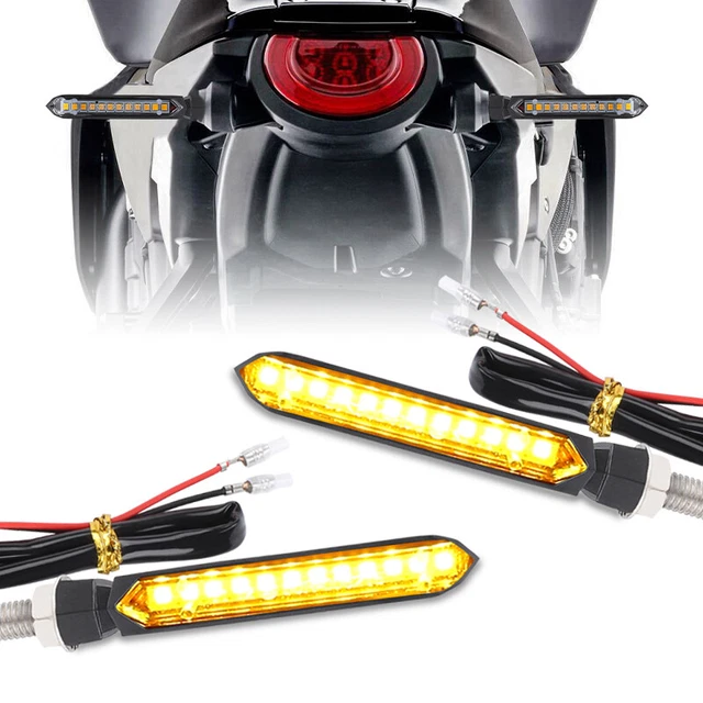 2X LED MOTORRAD Mini Blinker e-geprüft für Suzuki Kawasaki Honda Yamaha ...