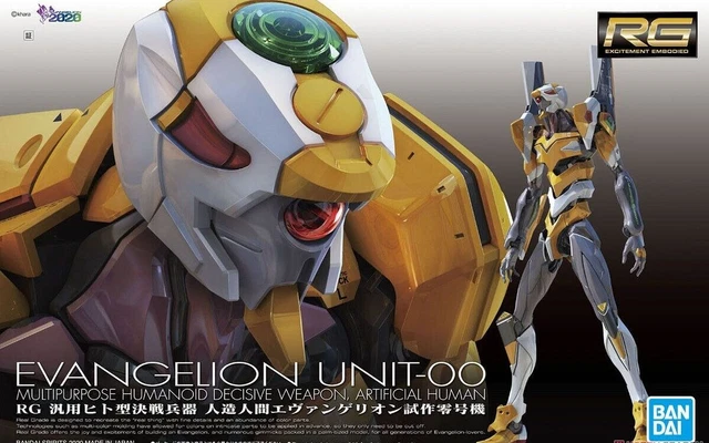 RG EVANGELION UNIT-00 EVA-00 Yellow Real Grade Model Kit Bandai japan ...