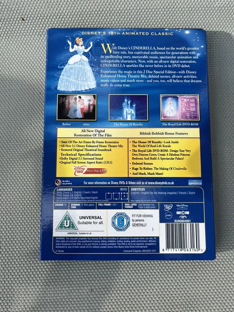CINDERELLA [SPECIAL EDITION] (DVD, 1950) £1.99 - PicClick UK
