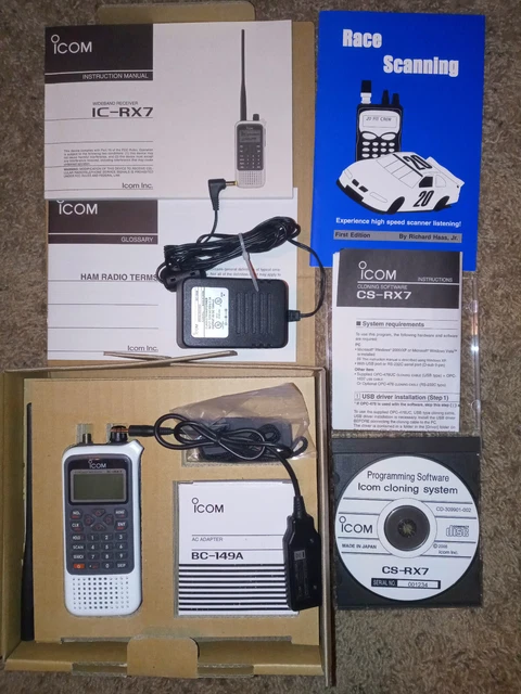 ICOM IC-RX7 WIDEBAND Radio Scanner and Receiver - with Software EUR 296 ...