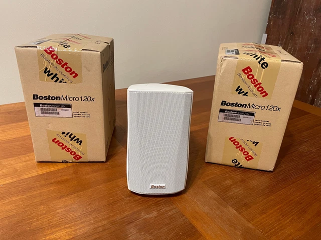 BOSTON ACOUSTICS MICRO 120x Bookshelf Speakers Pair - New In Box $90.00 ...