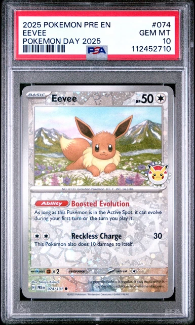 2025 POKEMON PRE En-Prismatic Evolutions #074 Eevee Pokemon Day 2025 ...